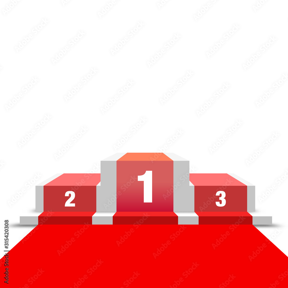 Realistic Podium Vector Illustration.Pedestal Stock Vector | Adobe Stock
