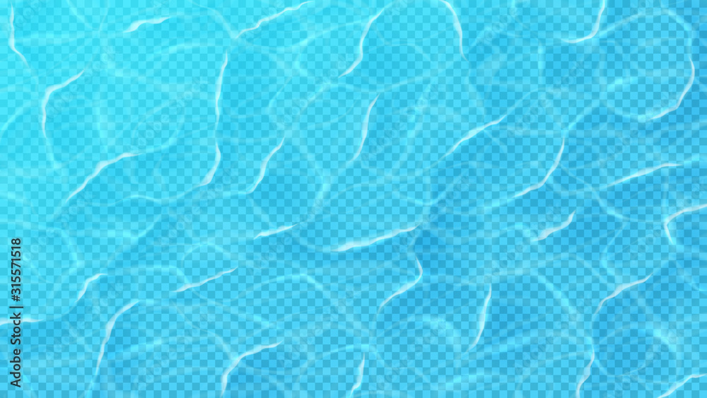 Water surface vector texture template. Realistic transparent water ...