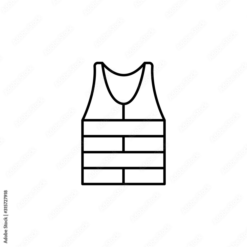 armor, policeman, kevlar, bulletproof, vest line icon. Elements of ...