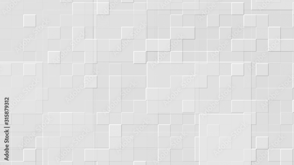 Fotografie White cement and plaster square wall texture background ...