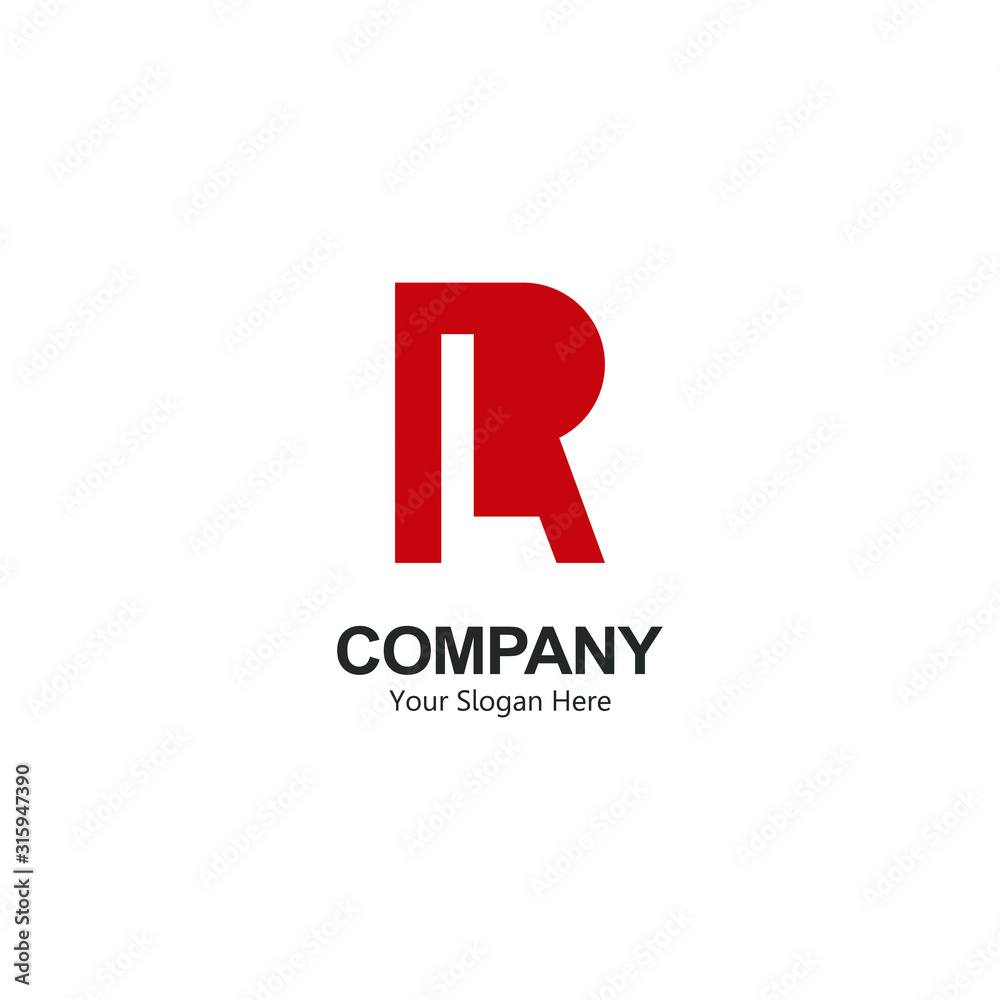 letter logo RL. design a combination of 2 letters into one logo that is ...