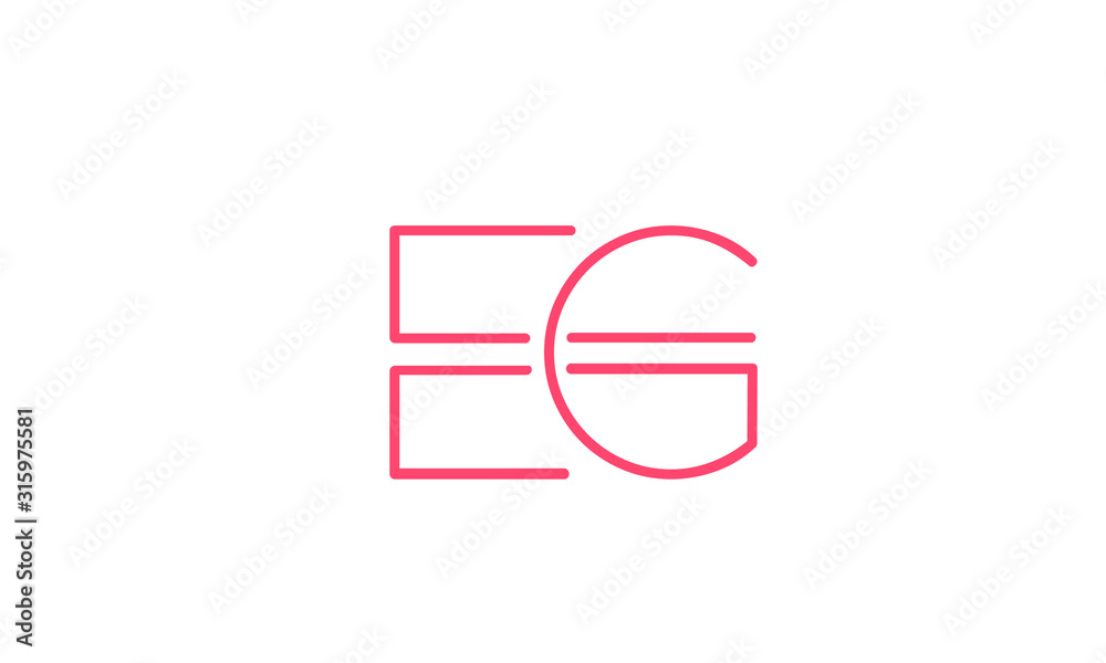 Alphabet letters monogram icon logo EG Stock Vector | Adobe Stock