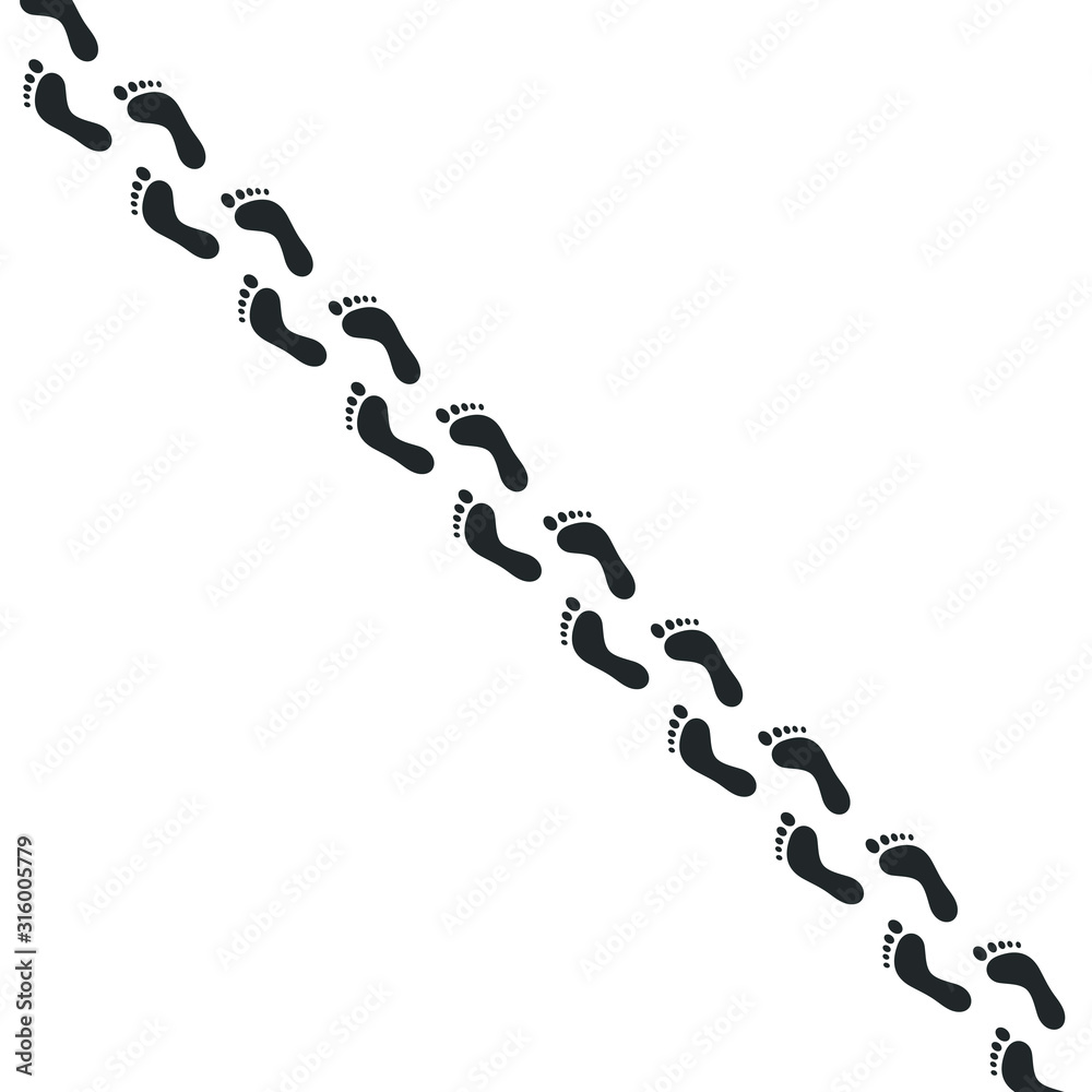 Footsteps icon template color editable. Human footprint symbol vector ...