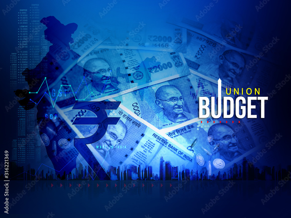 India Union Budget, Indian economy, finance background, Indian rupee ...