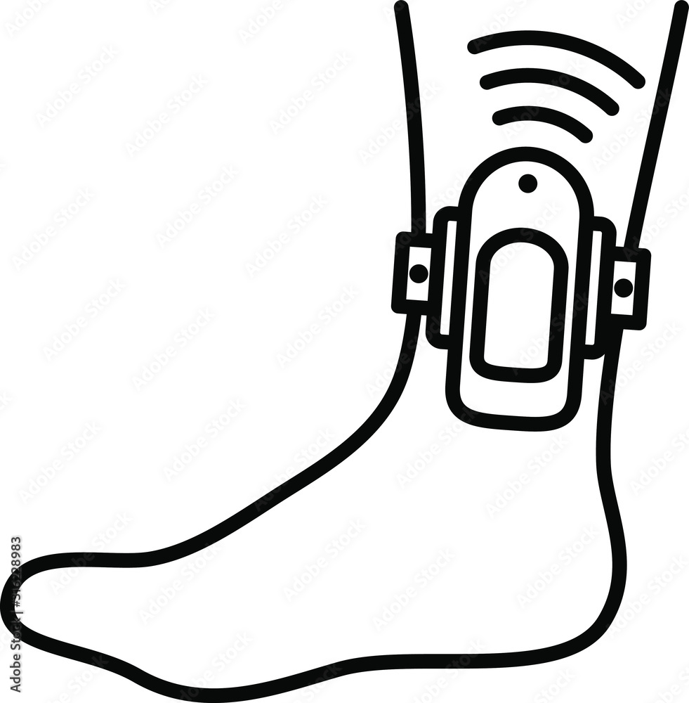 Ankle monitor icon Stock Vector | Adobe Stock