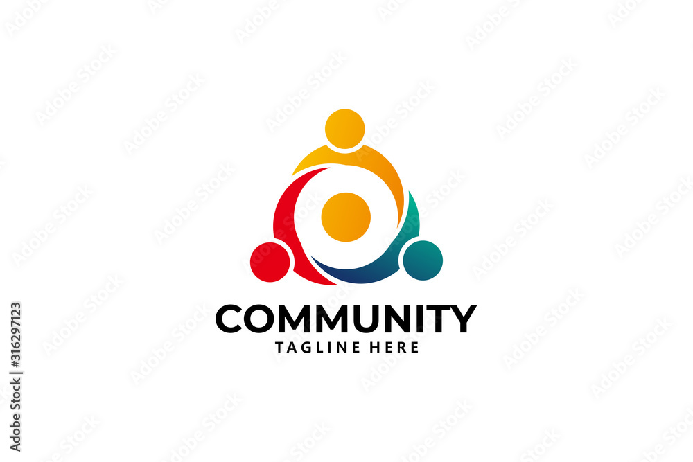 community logo icon vector isolated Stock Vector | Adobe Stock