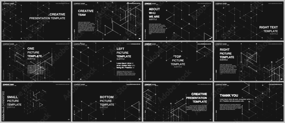 Presentation design vector templates, multipurpose template for ...