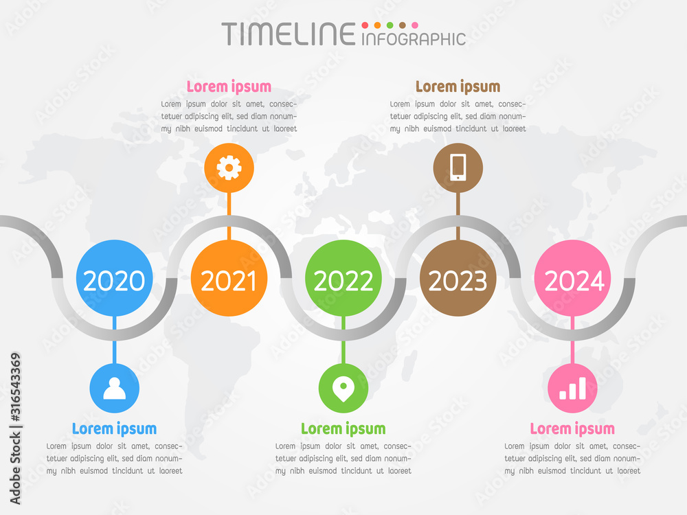 Infographic timeline,roadmap on grey background,vector illustration ...