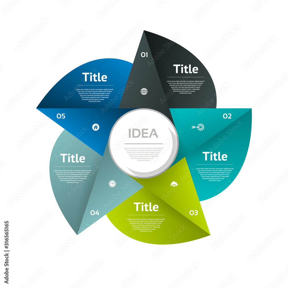 Vector circle infographic. Template for diagram, graph, presentation ...