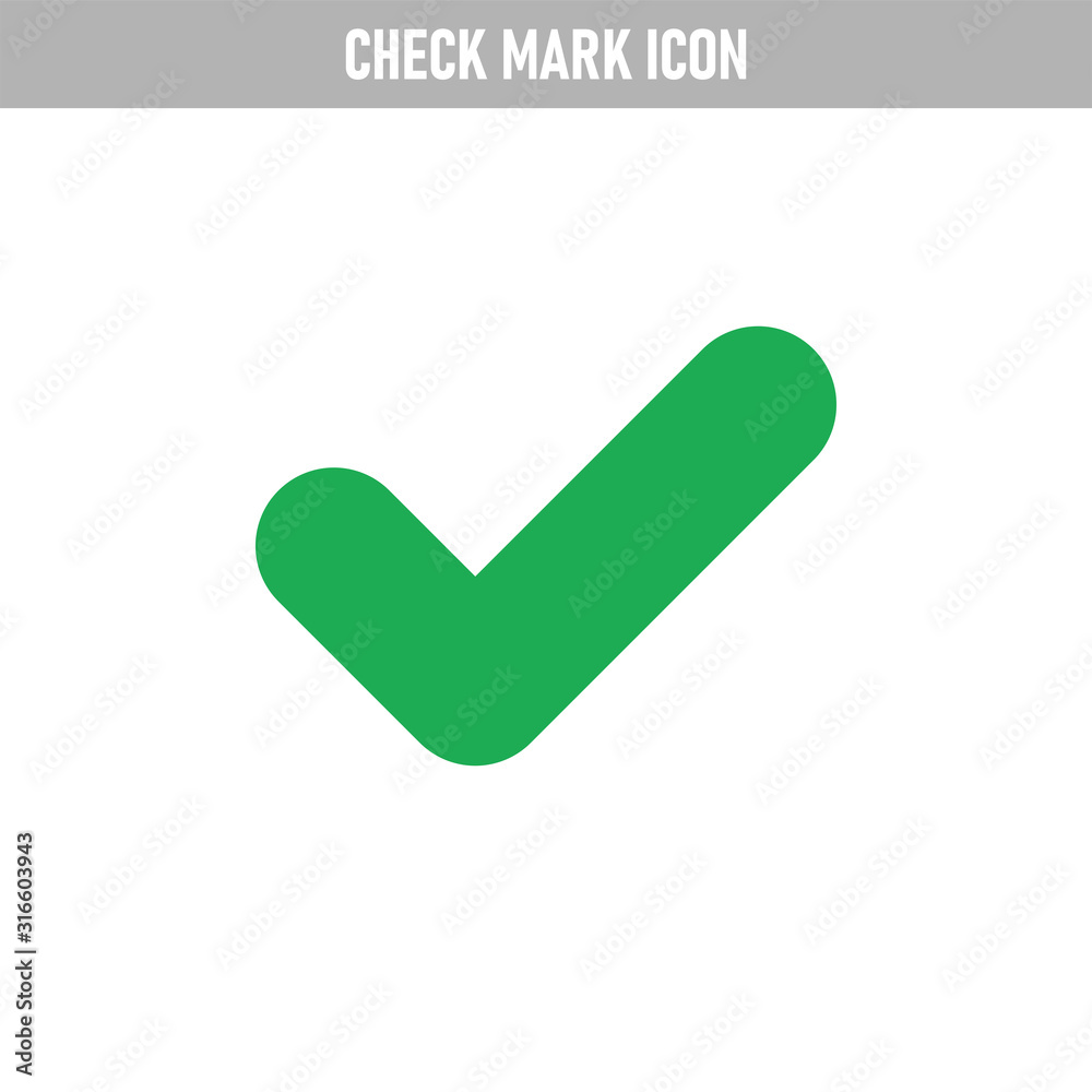 Green tick, check mark icon, approval and ok checkmark sign. 素材庫向量圖 ...