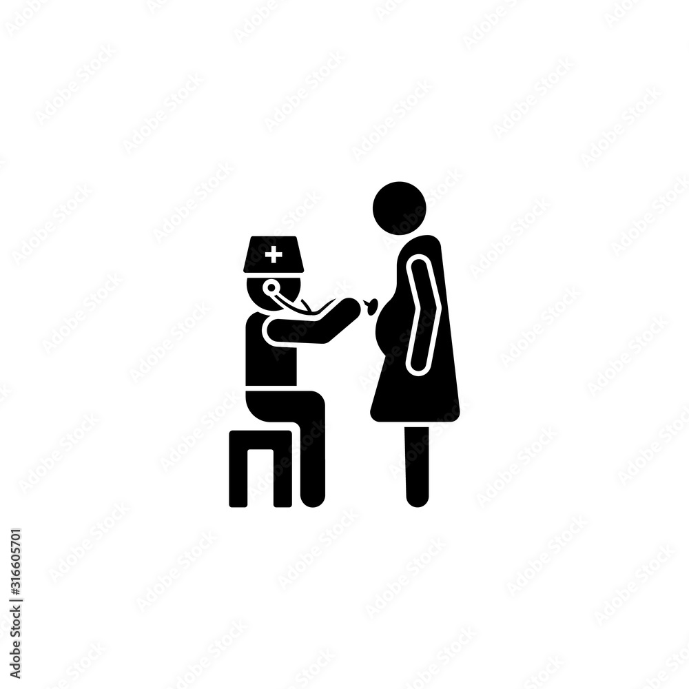 Doctor control, gynecology, pregnant icon. Simple gynaecology icons for ...