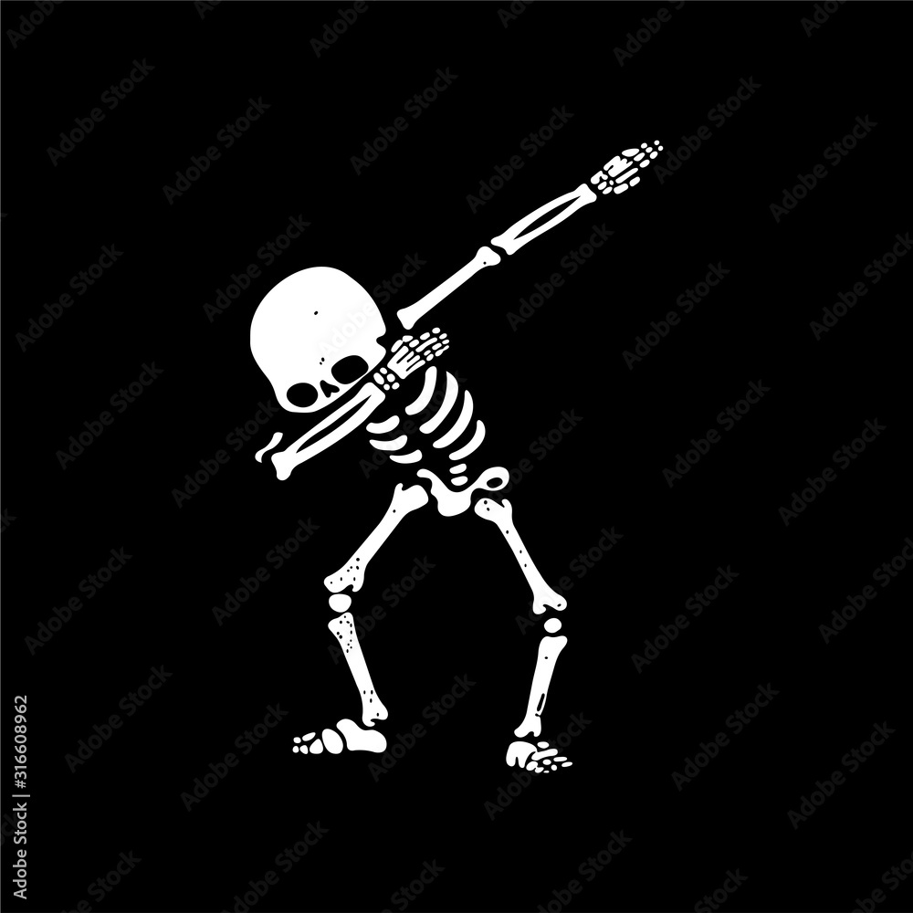 Skeleton doing dab - VECTOR Stock Vector | Adobe Stock
