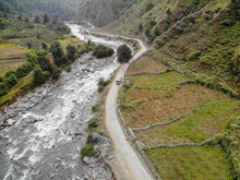 VW Bus On Rocky Ledge Free Stock Photo - Public Domain Pictures