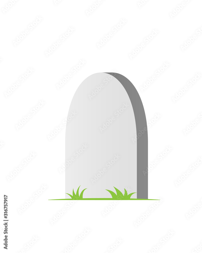 Blank headstone icon. Clipart image isolated on white background Stock ...