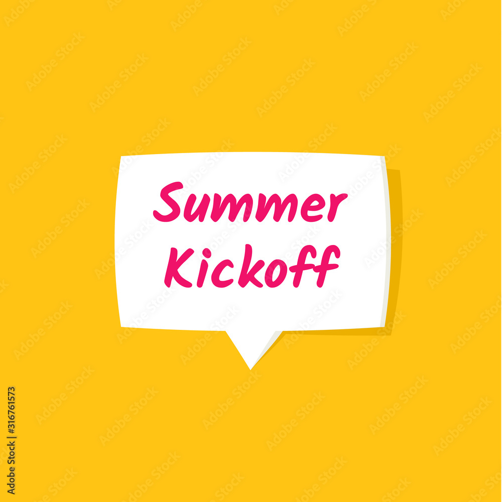 Summer kickoff design. Clipart image isolated on white background Stock ...