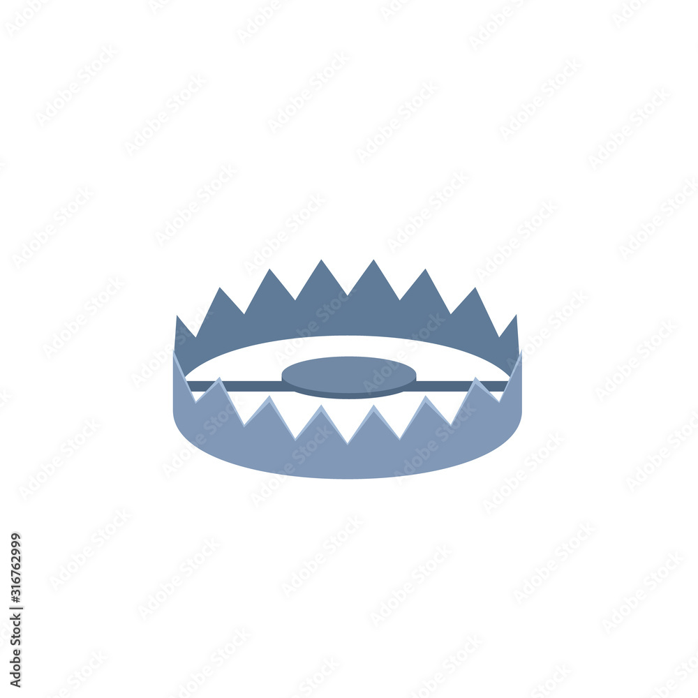 Bear trap icon. Clipart image isolated on white background Stock Vector ...