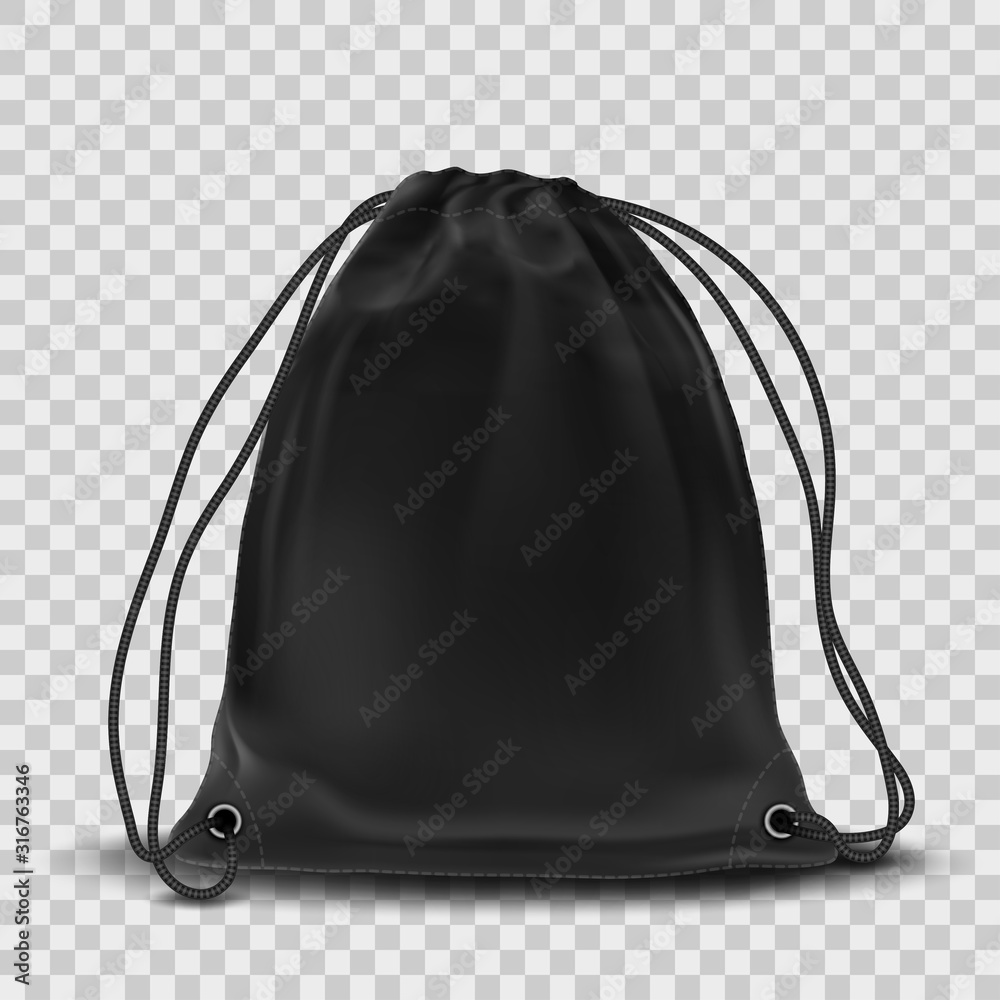 Vector black backpack mockup Stock Vector | Adobe Stock