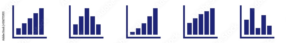Vector de Stock Bar Graph Icon Blue | Bar Diagram | Chart Symbol ...