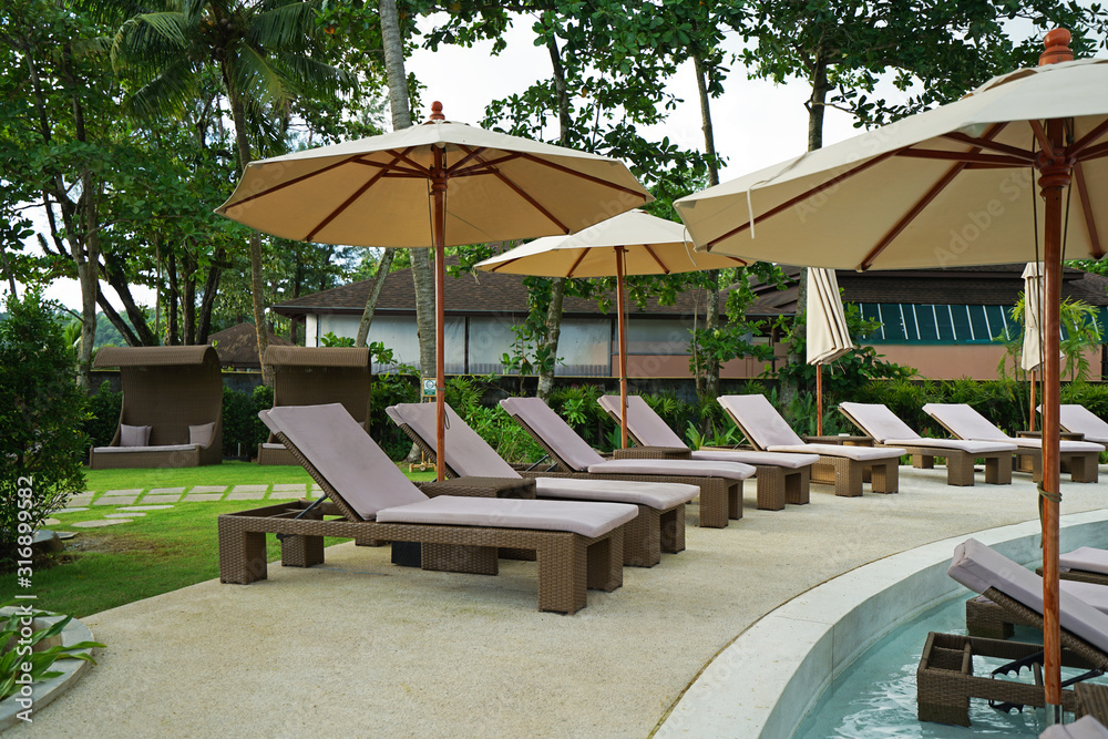 Exterior architecture and swimming pool design of resort and spa ...