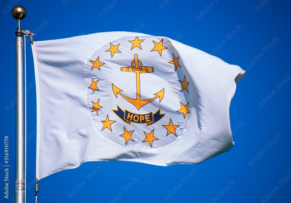 State Flag of Rhode Island Stock Photo | Adobe Stock