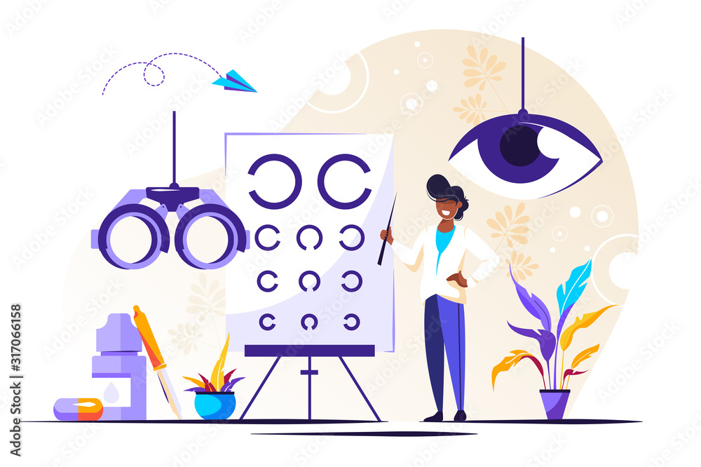 Ophthalmology vector illustration Stock Vector | Adobe Stock