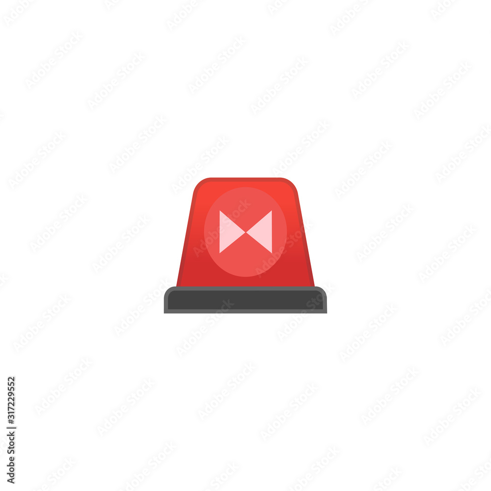 Vector de Stock Police Car Light Vector Icon. Isolated Emergency Siren ...