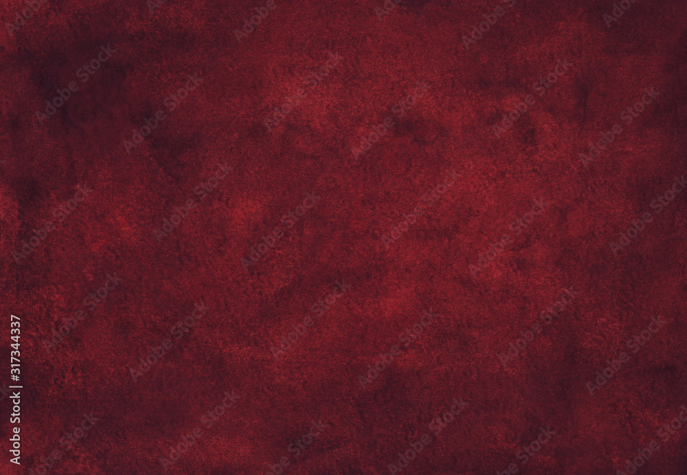 Watercolor dark red texture background hand painted. Watercolour deep ...