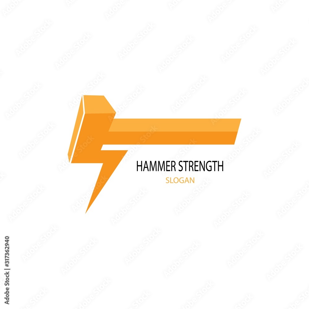 hammer strength logo vector Stock Vector | Adobe Stock