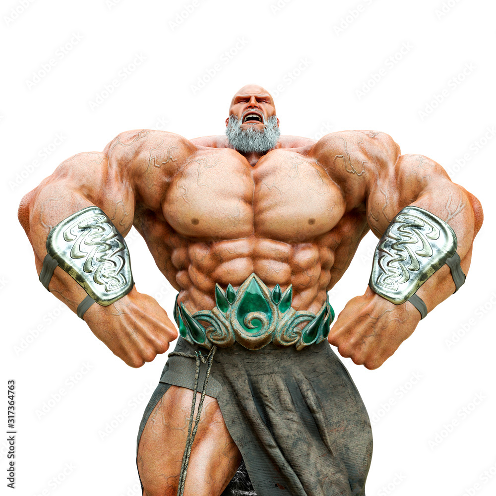 zeus the sky and thunder god doing a power pose Stock Illustration ...