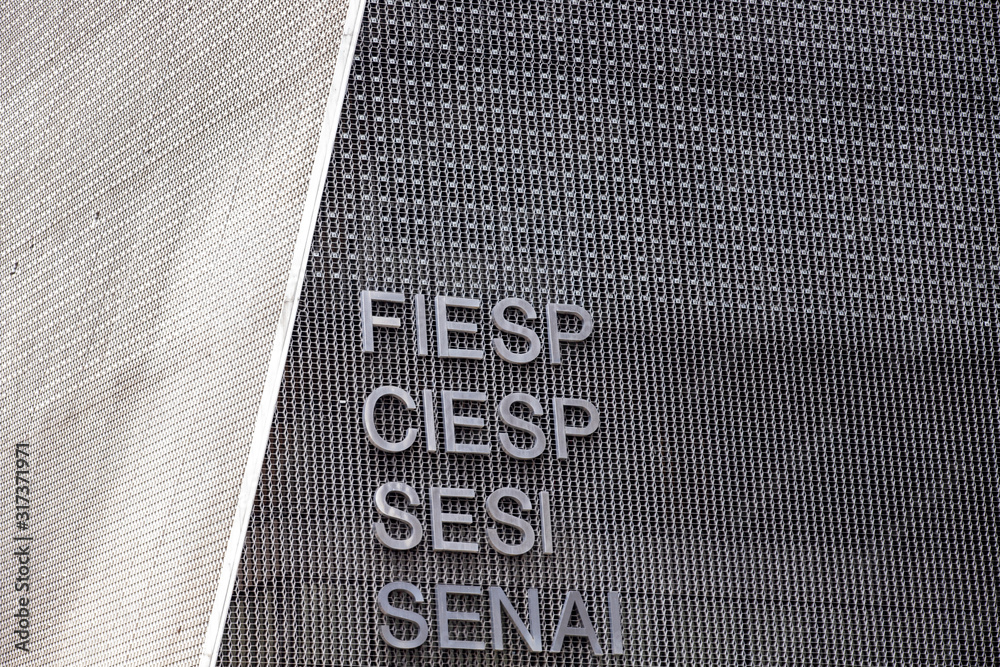Sao Paulo, Brazil - december 29 2019 - Logo of fiesp, ciesp, sesi ...