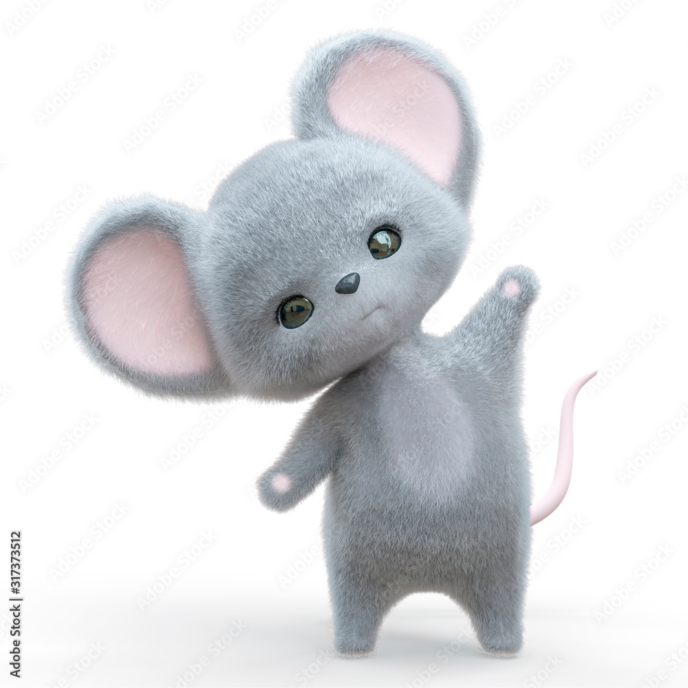 mini mouse cartoon in white background doing a cute pose Stock ...
