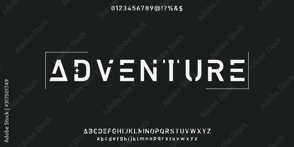 Image vectorielle Stock Font. Abc alphabet typeface. font digital ...