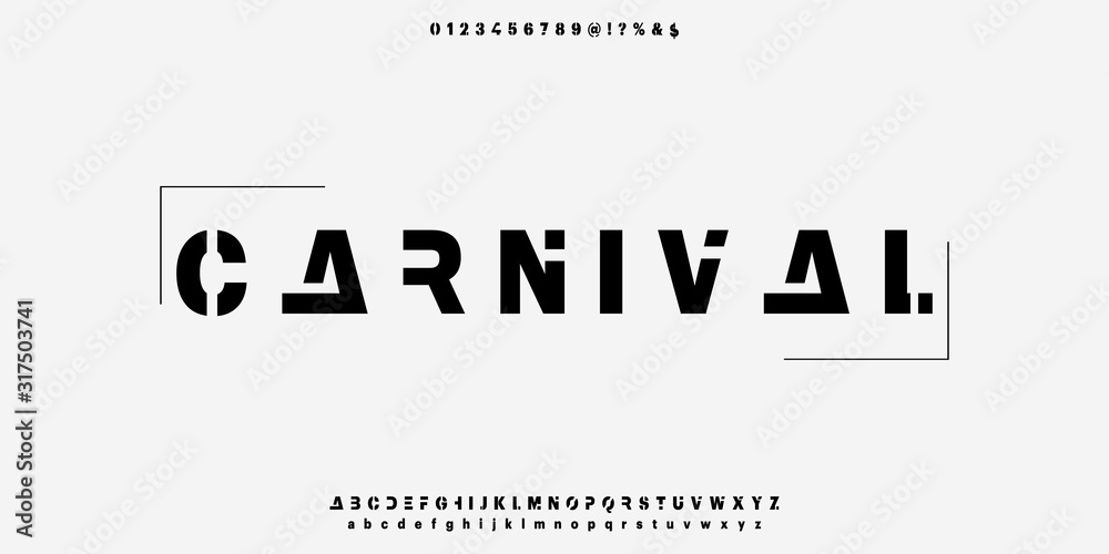 Font. Abc alphabet typeface. font digital modern alphabet and number ...