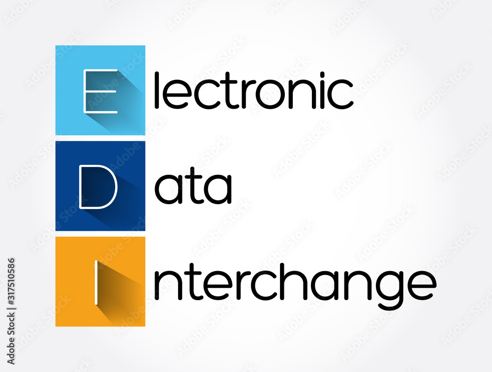 EDI - Electronic Data Interchange acronym, technology concept ...