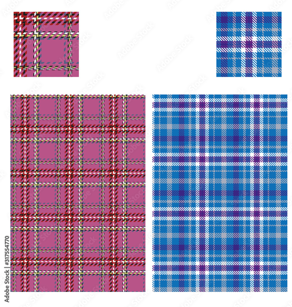 Tartan plaid pattern swatch colrable. Double click on global color in ...