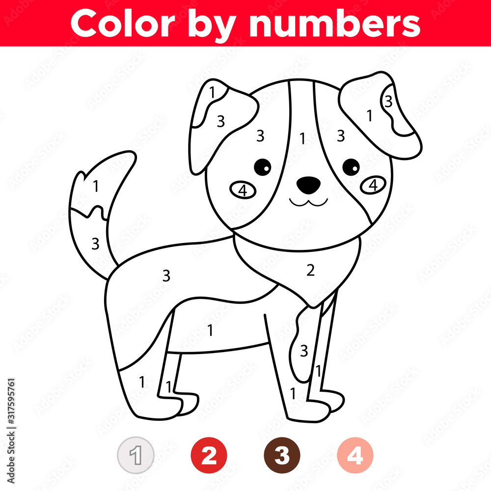 Educational game for preschool children, learn colors and number ...