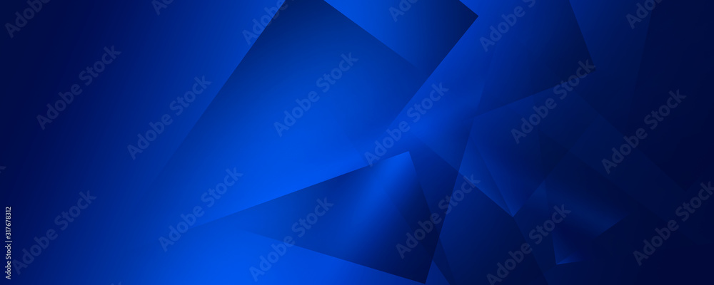 abstract blue background with layers of transparent shapes in random ...