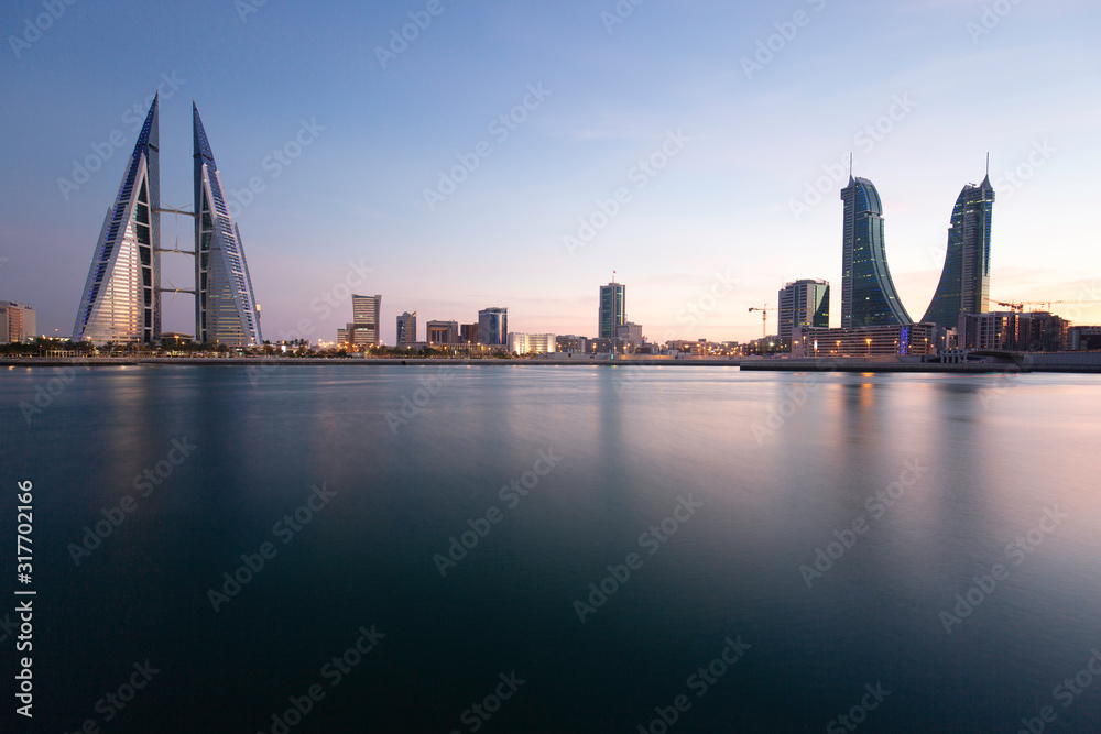 Bahrain Skyline with iconic buildings Stock Photo | Adobe Stock