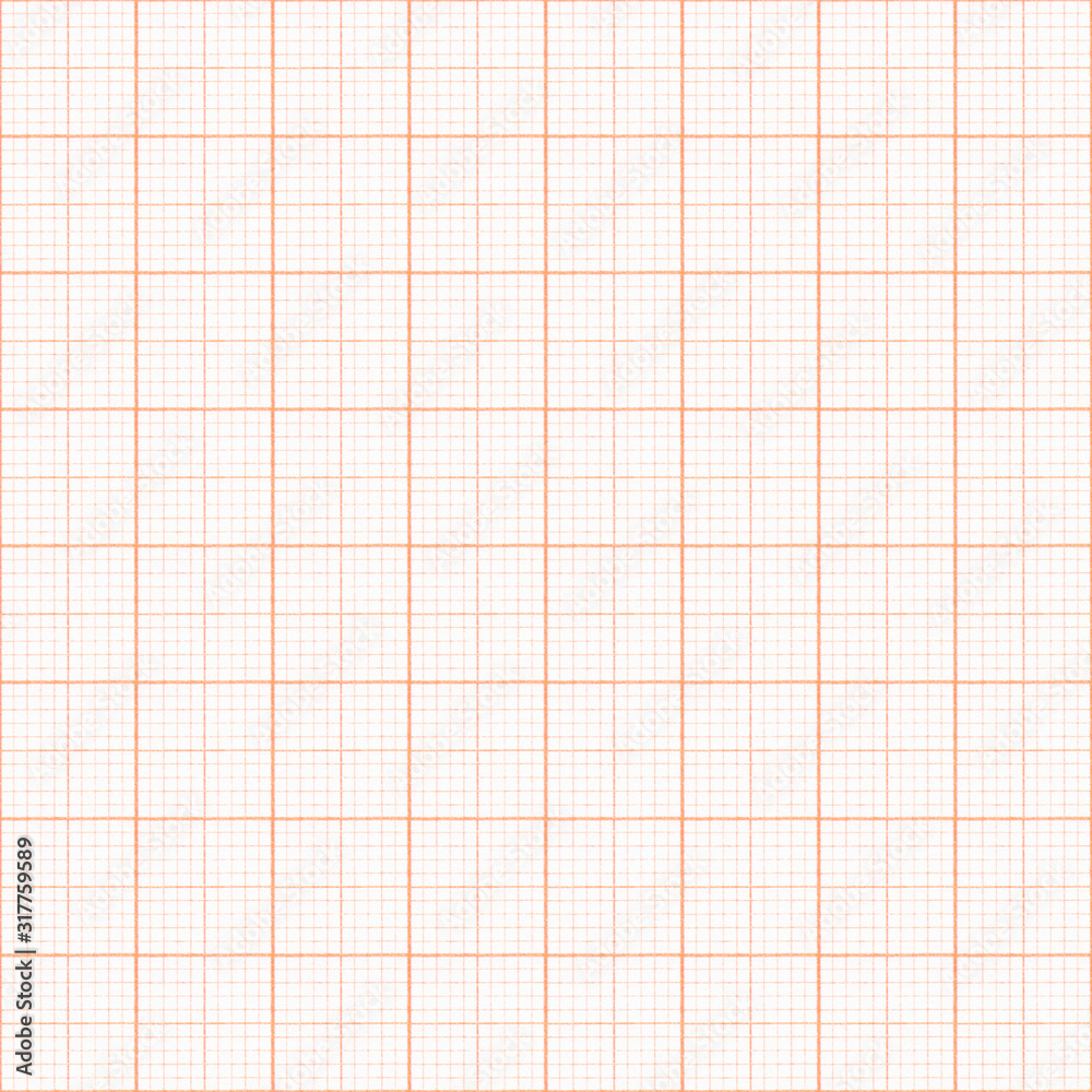 Texture of orange graph paper. Seamless drawing background Stock Photo ...