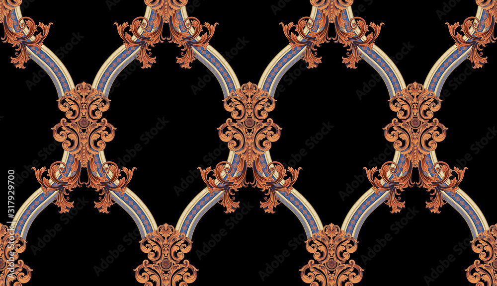 Decorative elegant luxury design.Vintage elements in baroque, rococo ...