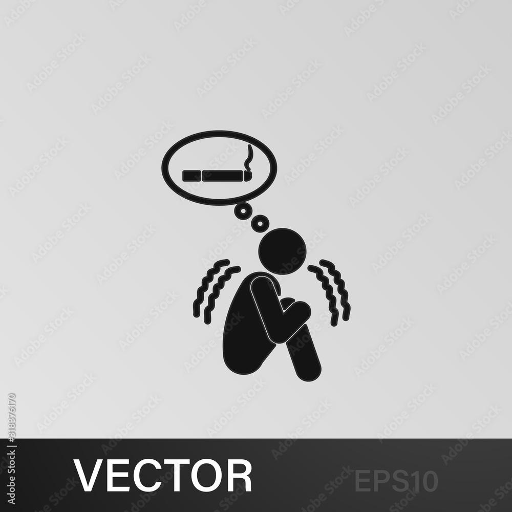 overcoming addiction icon. Element of overcome challenge illustration ...