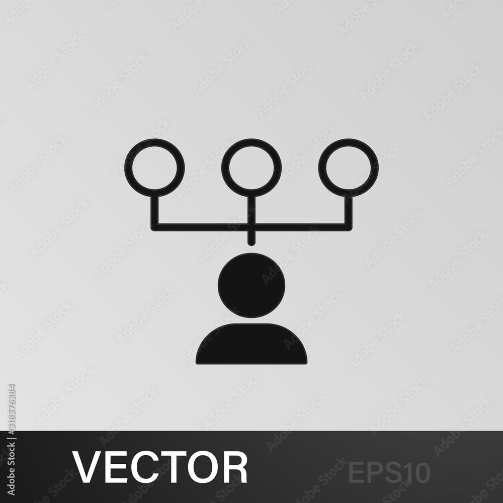Difficult choice icon. Element of overcome challenge illustration ...