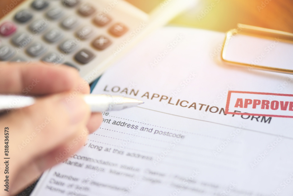 Financial loan calculator or lending for car and home loan application ...