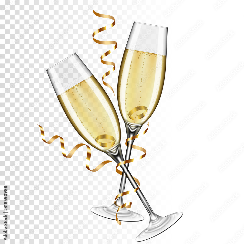 Two champagne glasses store