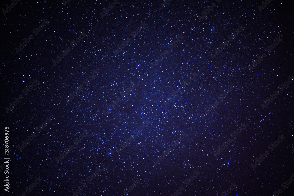 Starry night galactic sky.Landscape of night and starry sky with ...