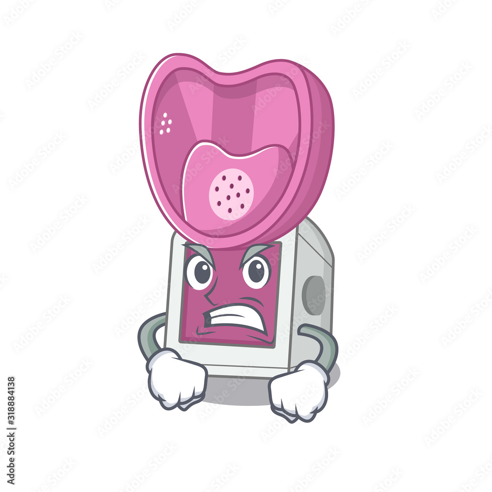 Steam inhaler cartoon character design having angry face Stock Vector ...