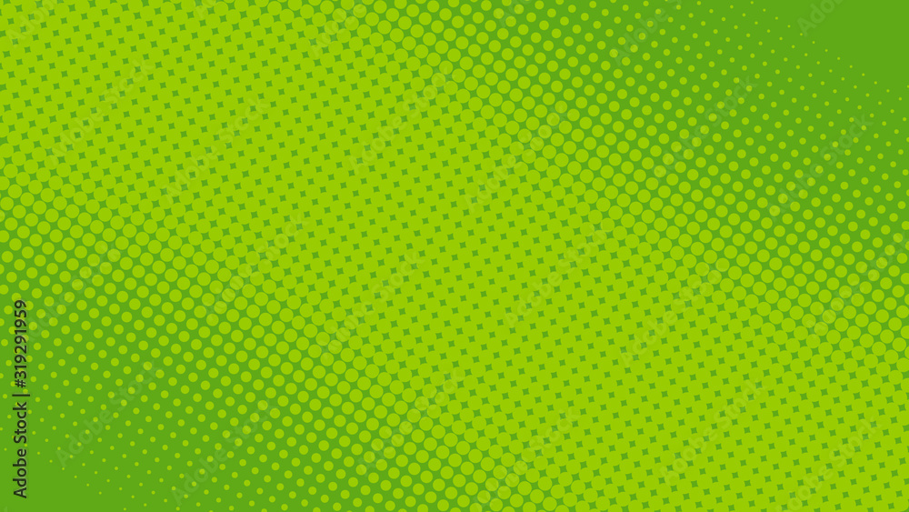 Bright green pop art background in retro comic book style Stock Vector ...