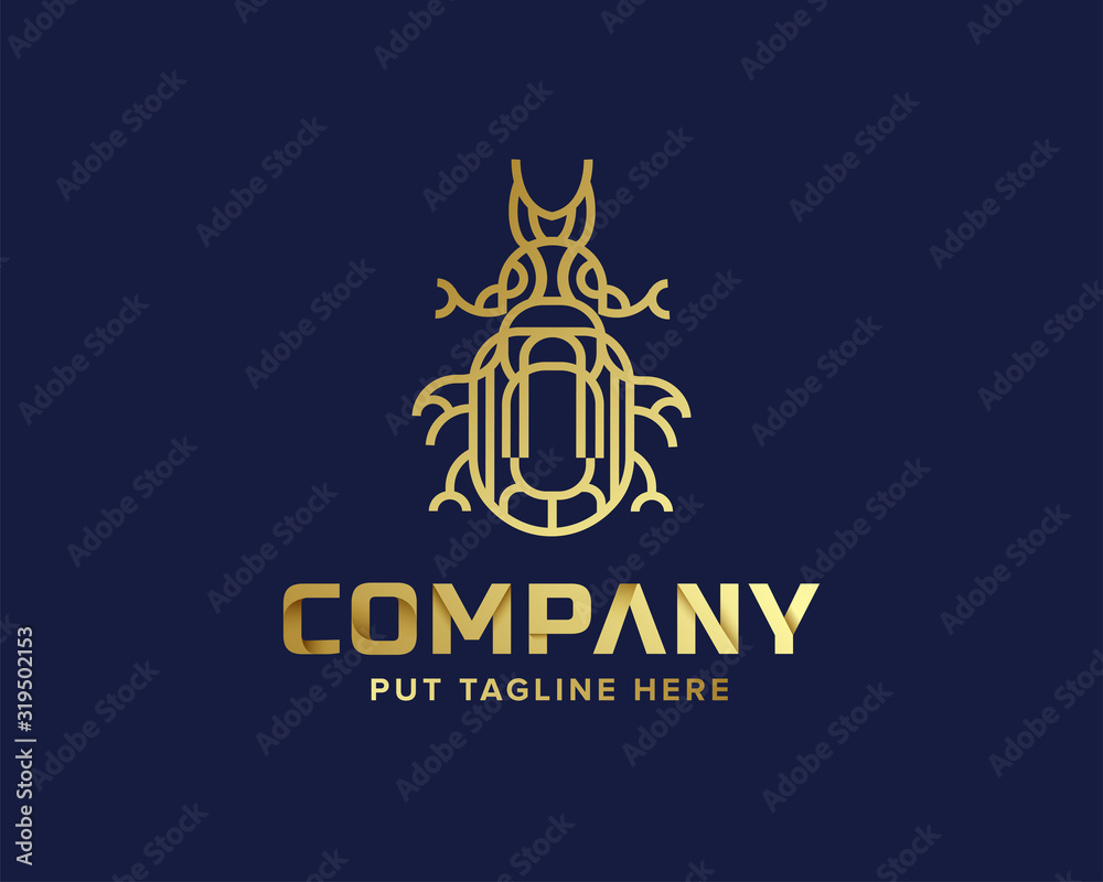 beetle logo Stock Vector | Adobe Stock