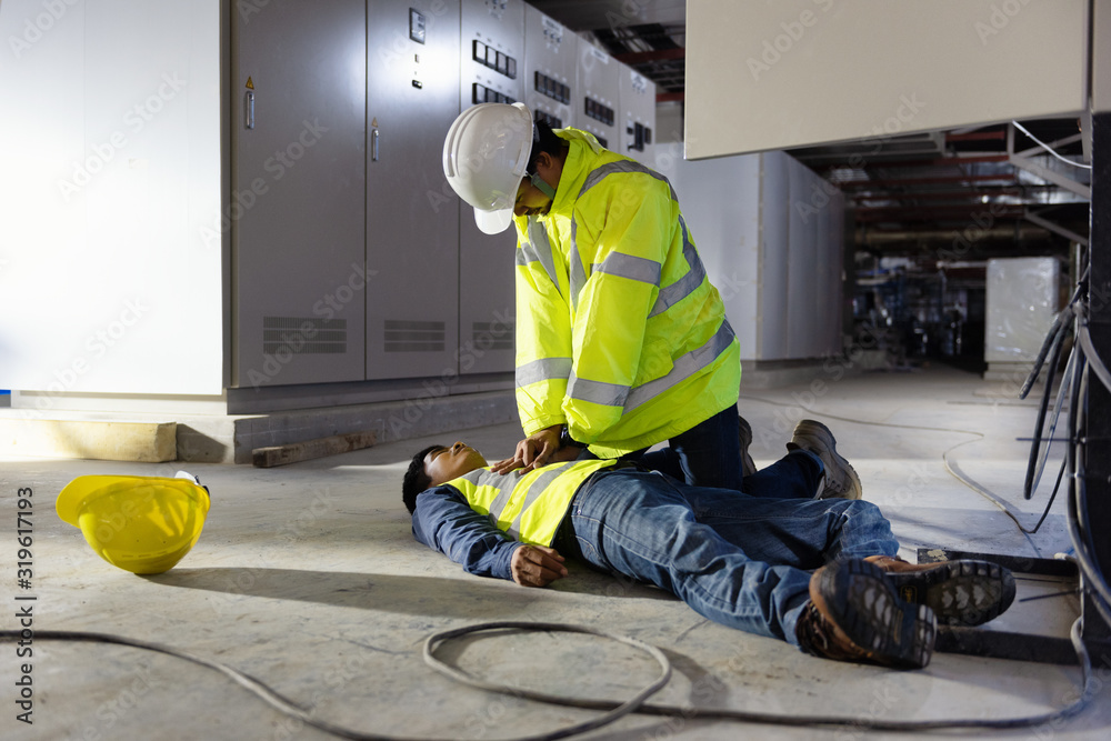 Start Compressions using both hands - 30 times, Life-saving and rescue ...