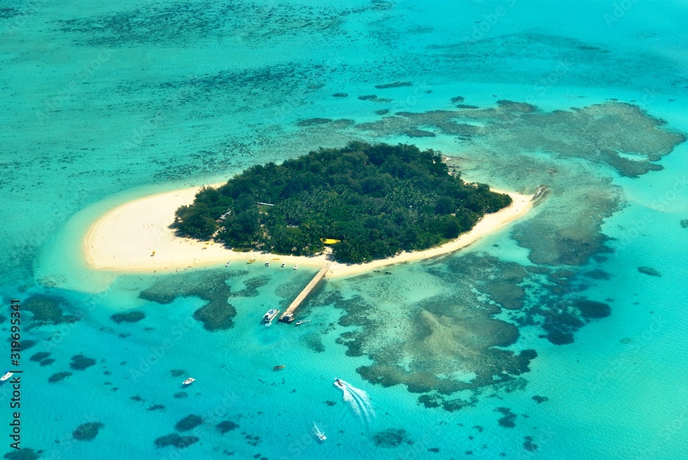 Aerial view of Managaha Island, a famous destination close to Saipan ...